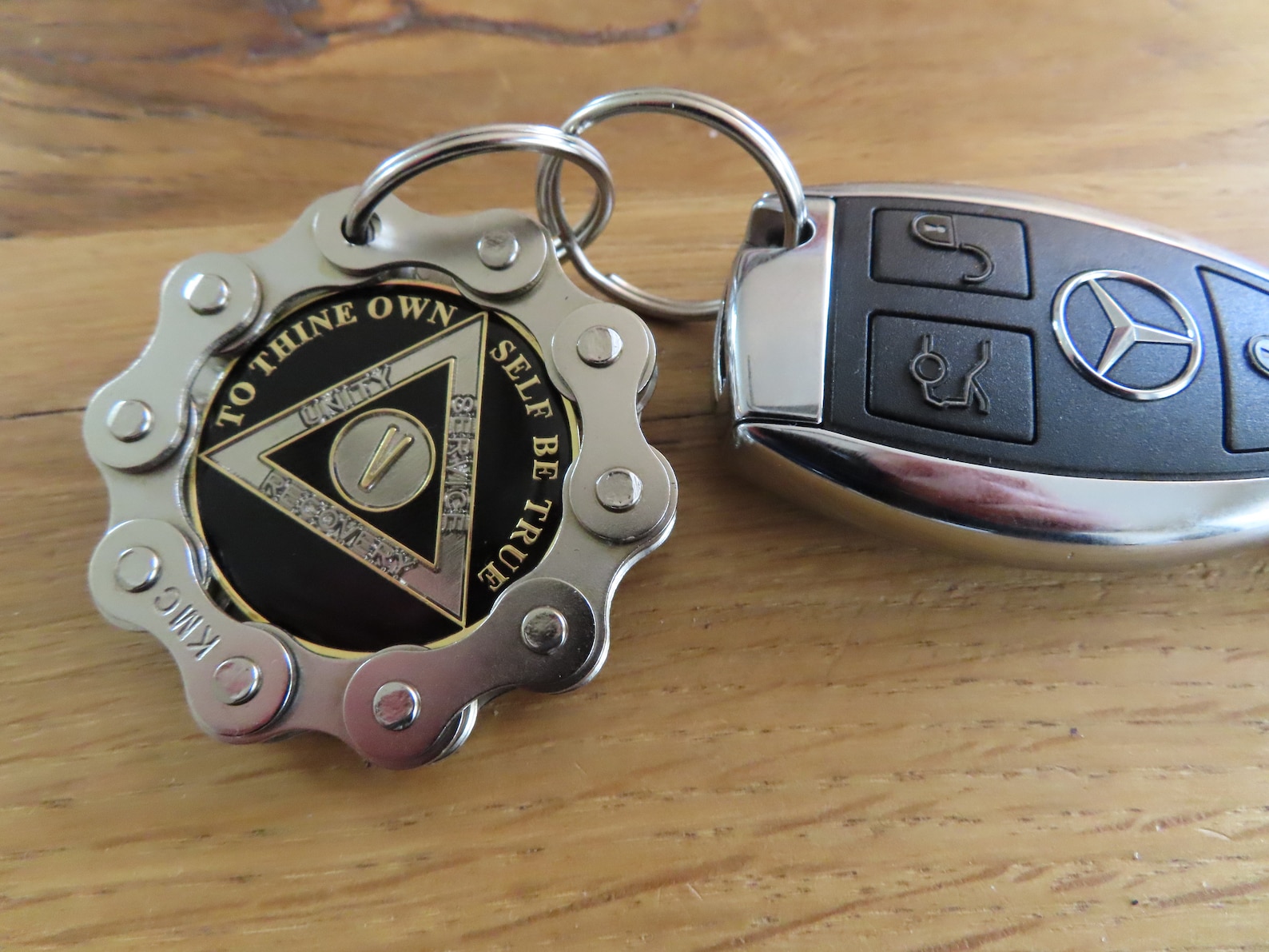 Display Your AA Chip Keychain Crafted Bicycle Chain Alcoholics - Etsy