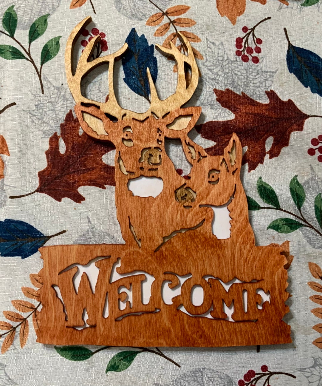 Buck and Doe Welcome Sign - Etsy