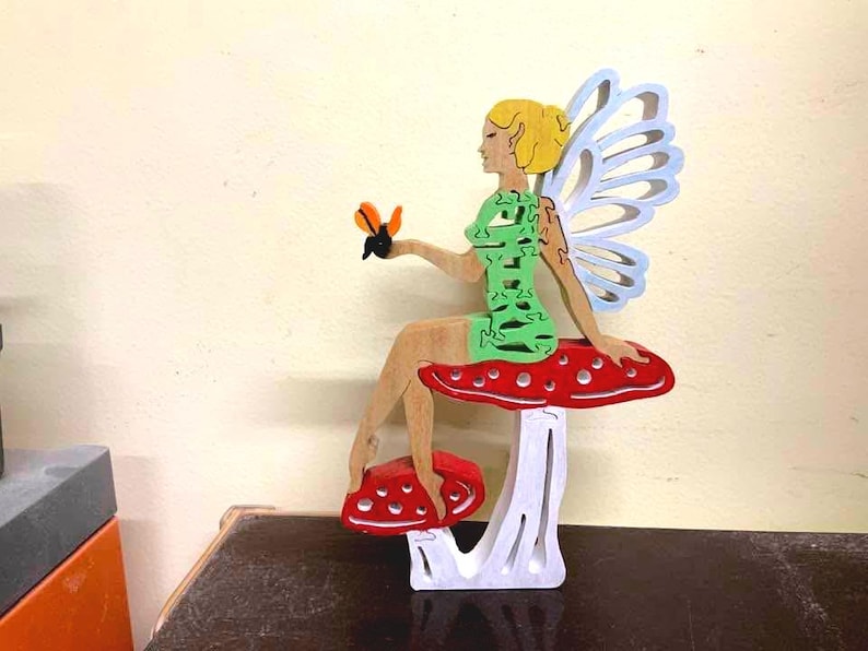 Fairy Sitting on Toadstools - Etsy