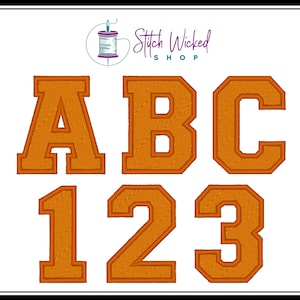 Varsity Letter Patch, Orange Varsity Letters Embroidery, Varsity Jacket ...