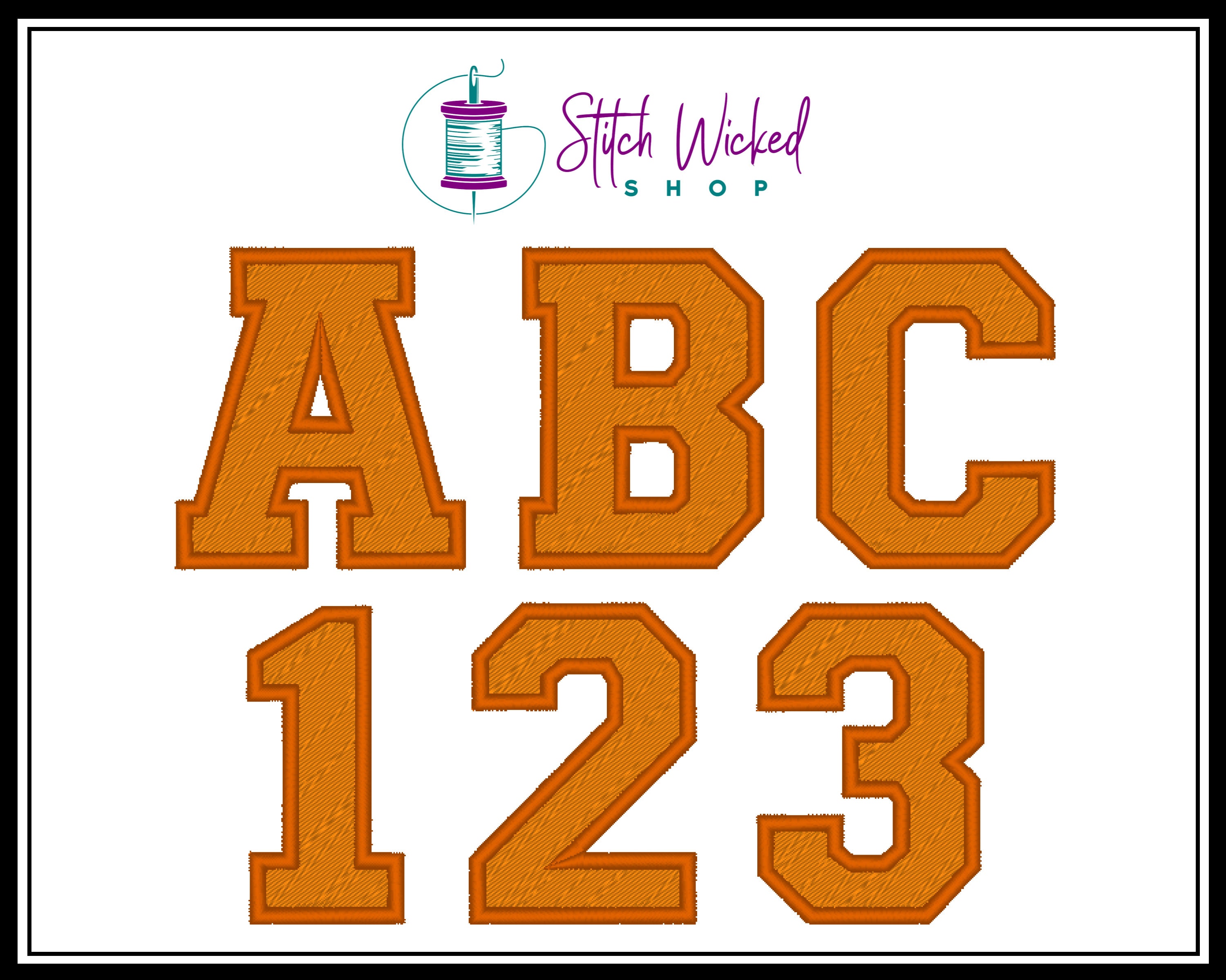 Varsity Letter Patch Orange Varsity Letters Embroidery | Etsy