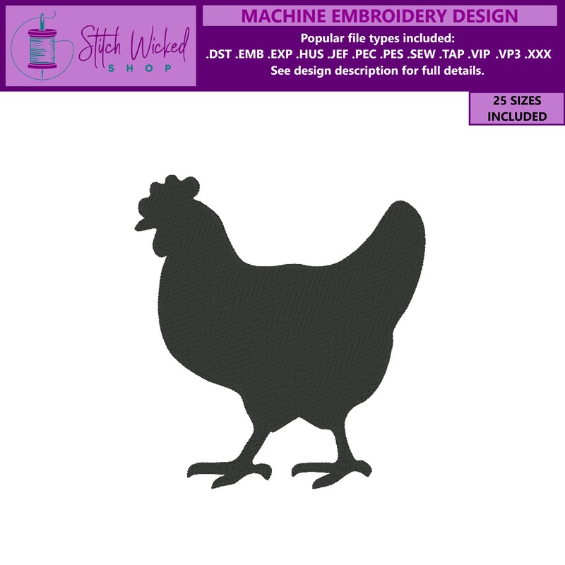 Chicken Embroidery - Etsy