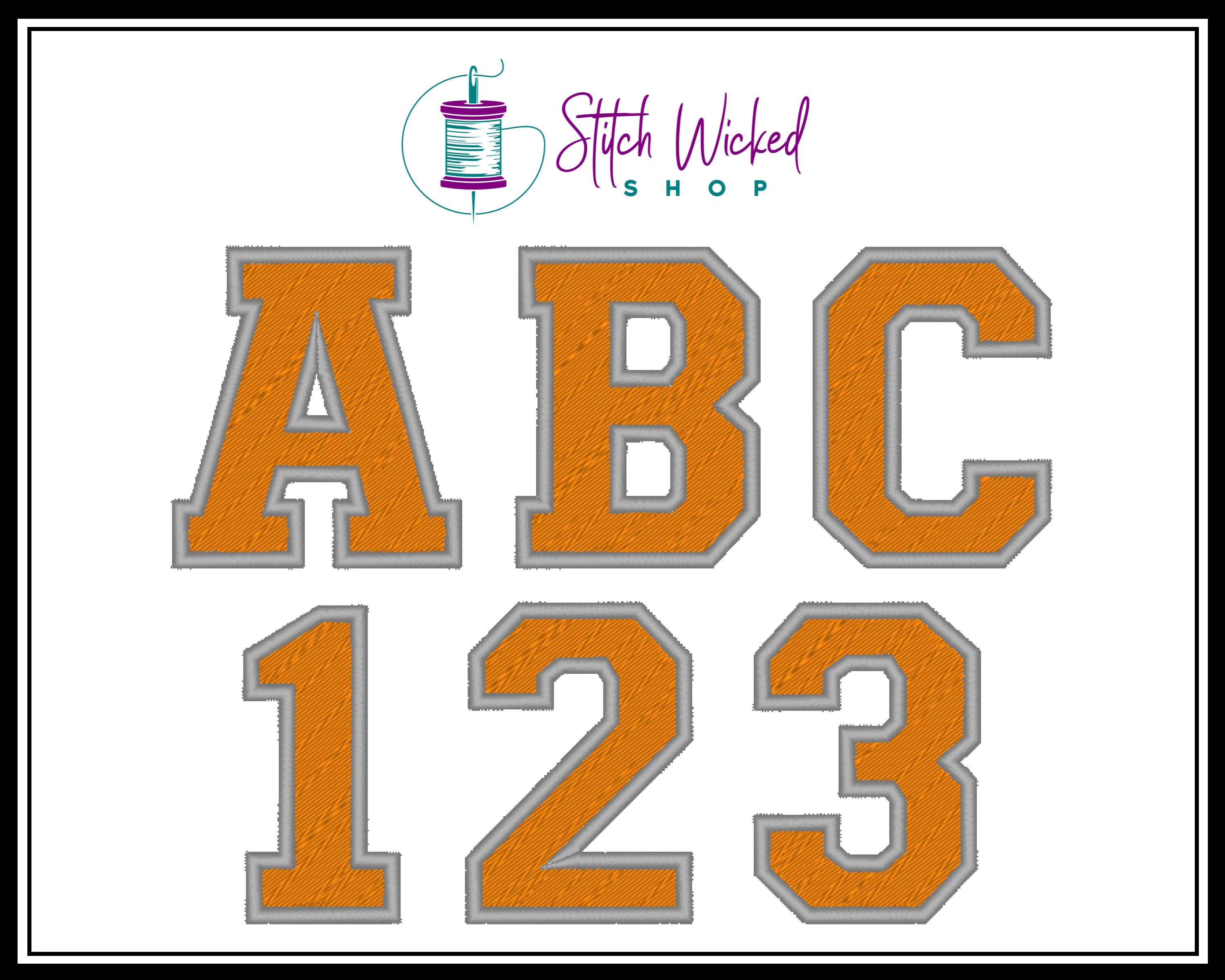 Varsity Letter Patch, Orange Varsity Letters Embroidery, Varsity Jacket ...