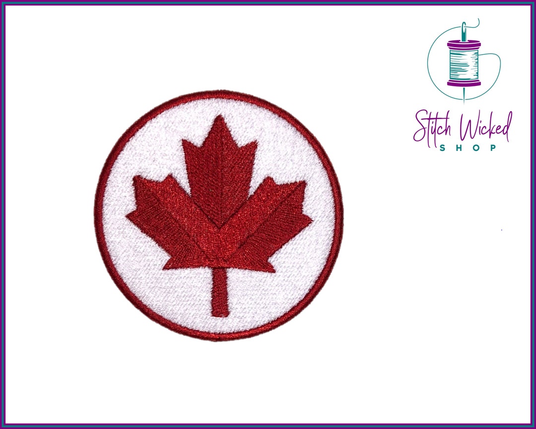 Maple Leaf Embroidered Patch, Canada Flag Maple Leaf, Custom ...