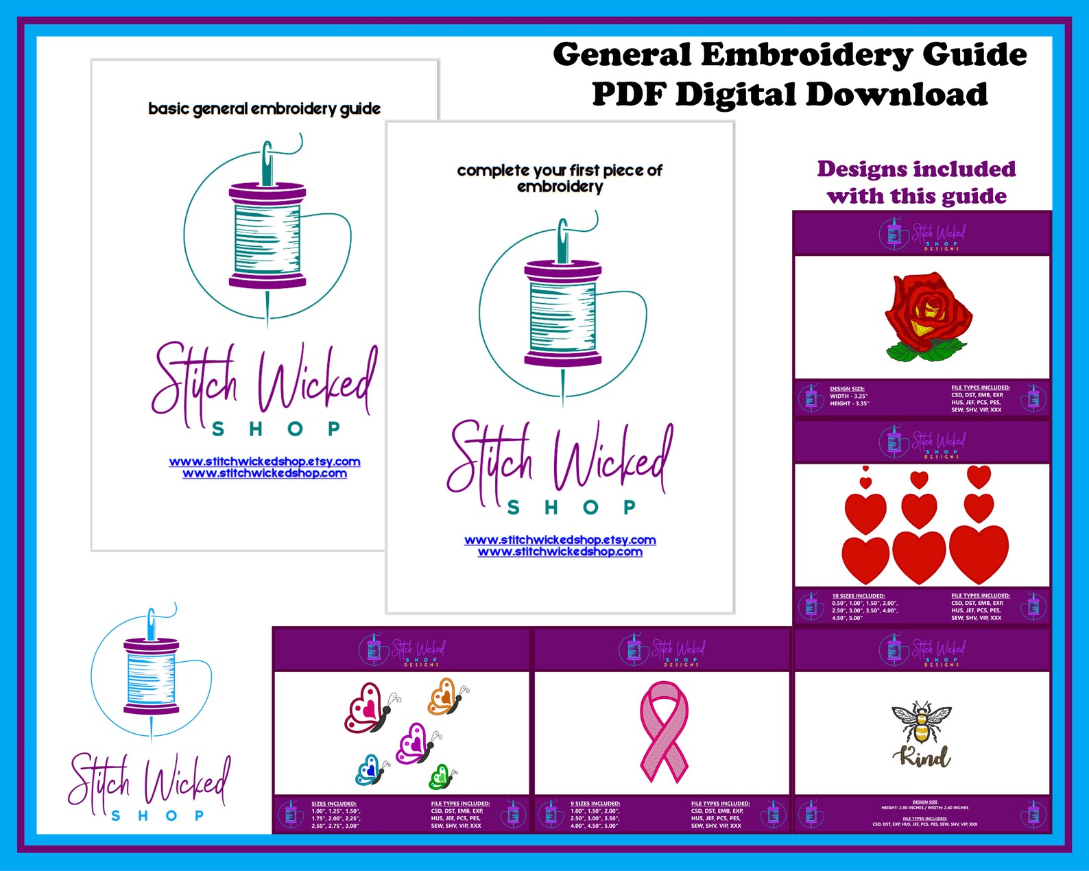 General Machine Embroidery Guide, PDF Digital Download, Step by Step ...