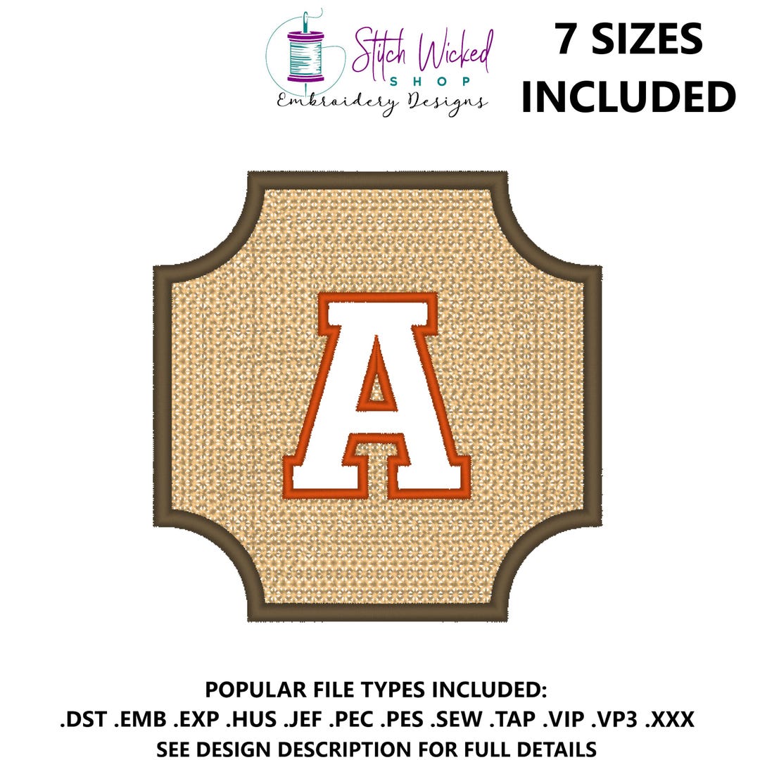 Embossed Monogram Embroidery Design, Towel Monogram Machine Embroidery ...