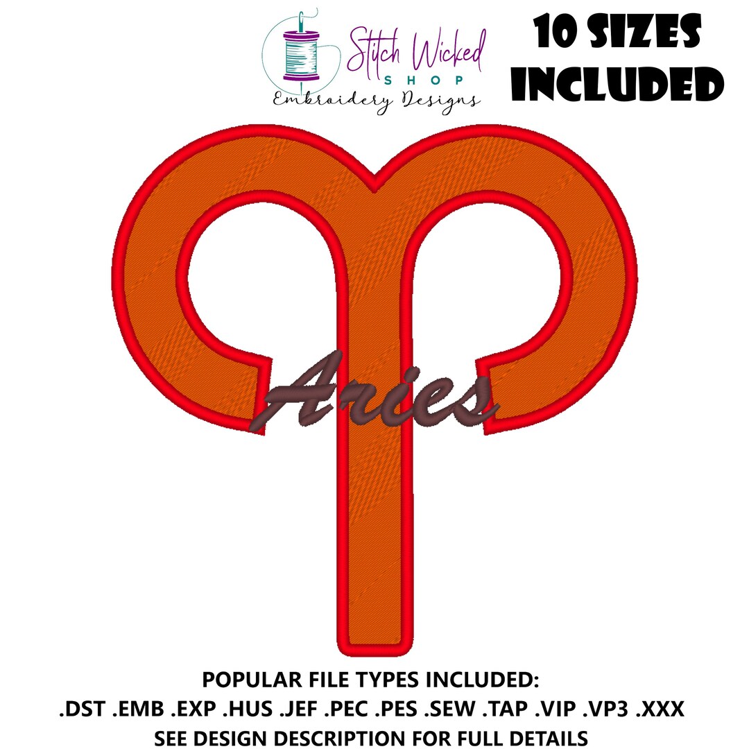 Aries Embroidery Design, Zodiac Embroidery Design, Aries Zodiac Decor ...