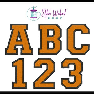 Varsity Letter Patch, Orange Varsity Letters Embroidery, Varsity Jacket ...