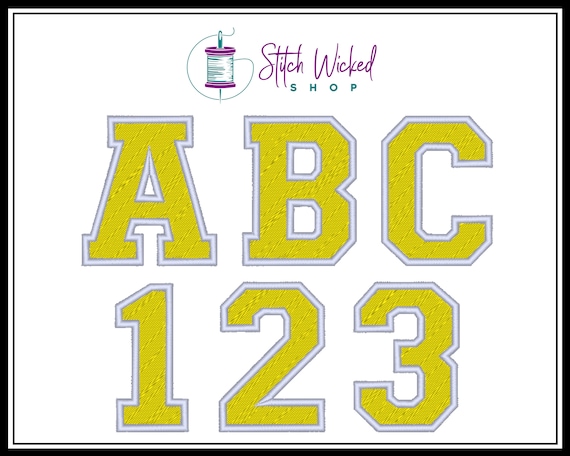 Custom Varsity Letters Embroidery Varsity Number Patch - Etsy