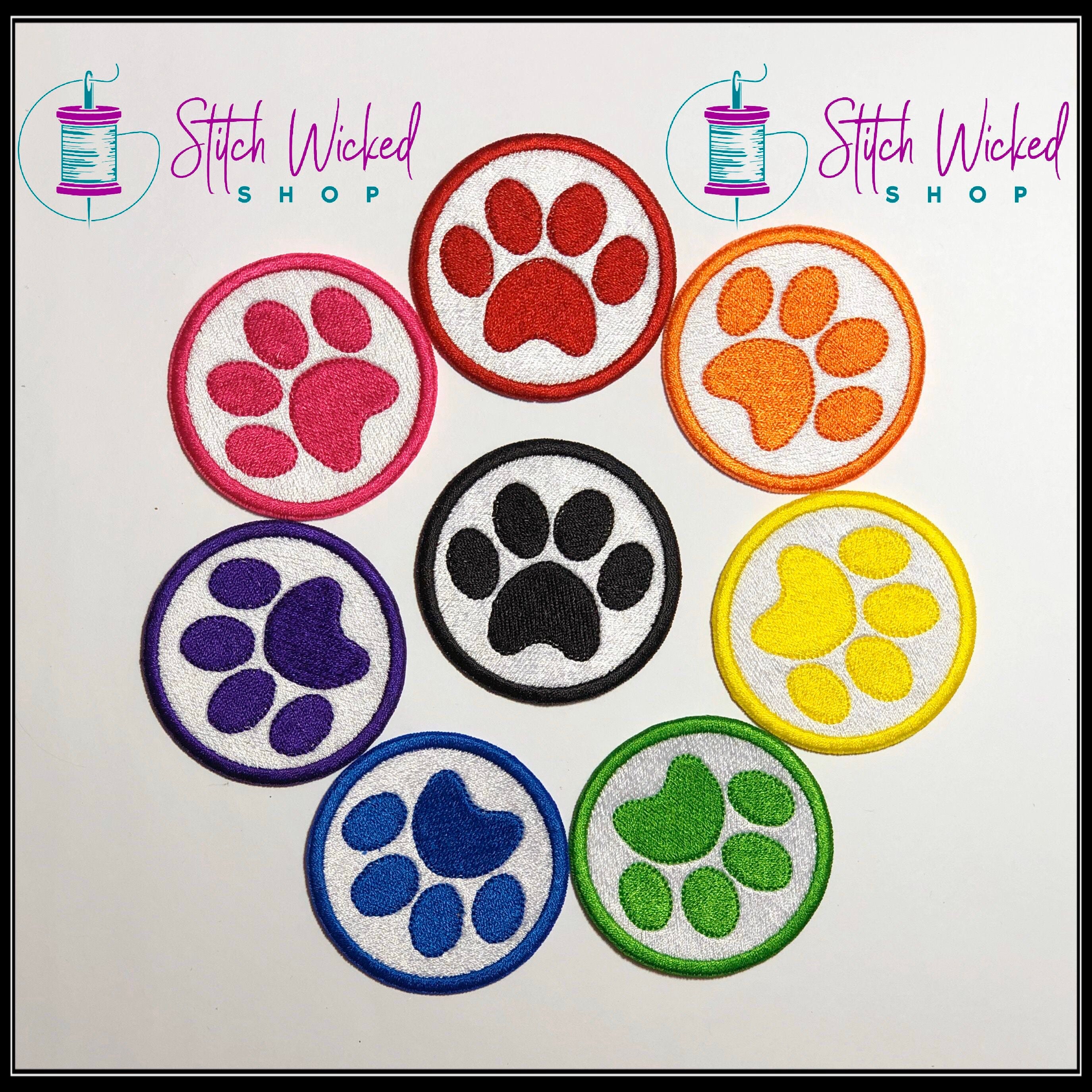 Dog Paw Print Rainbow Merit Patch Set Fully Embroidered | Etsy