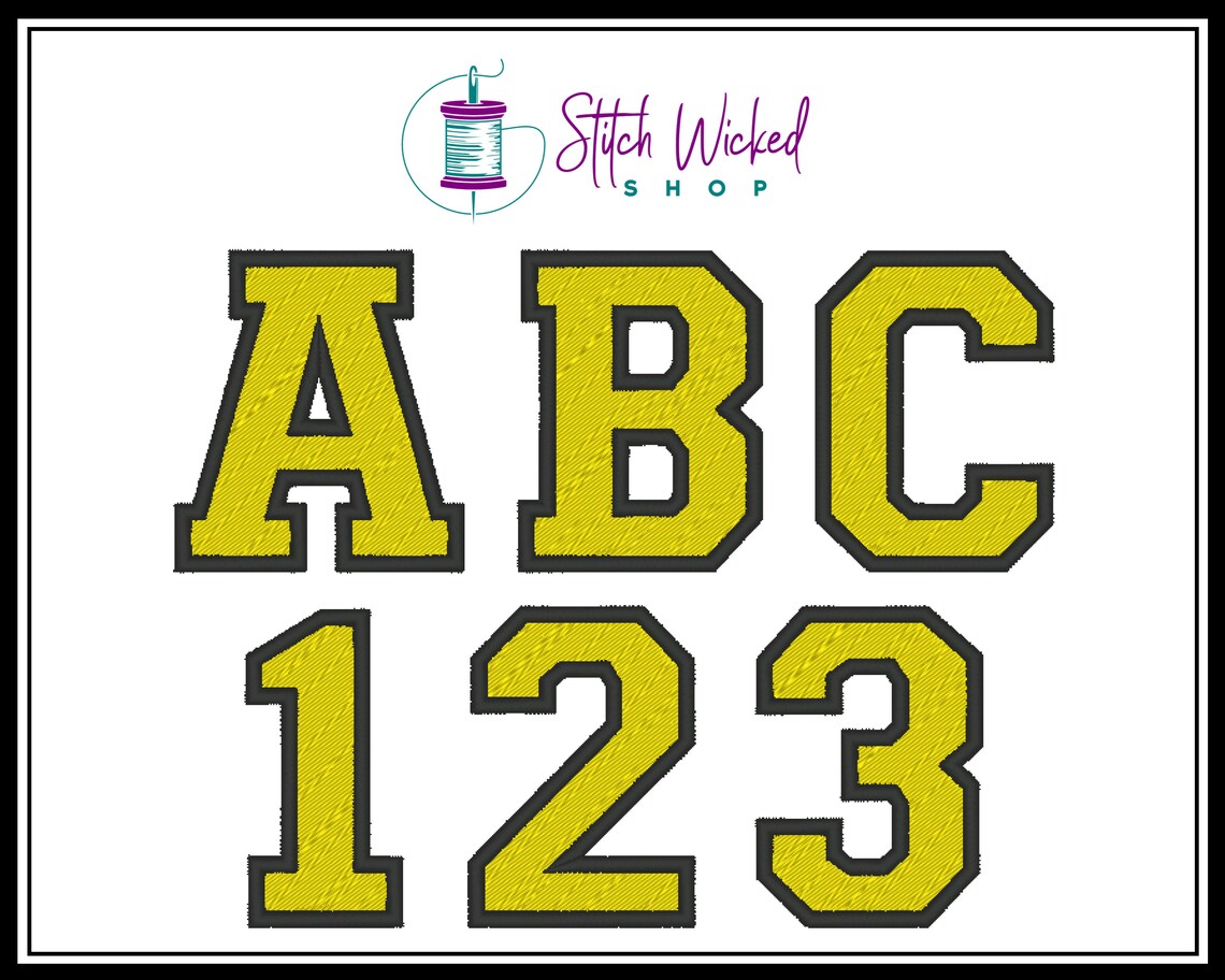 Custom Varsity Letters Embroidery Varsity Number Patch - Etsy