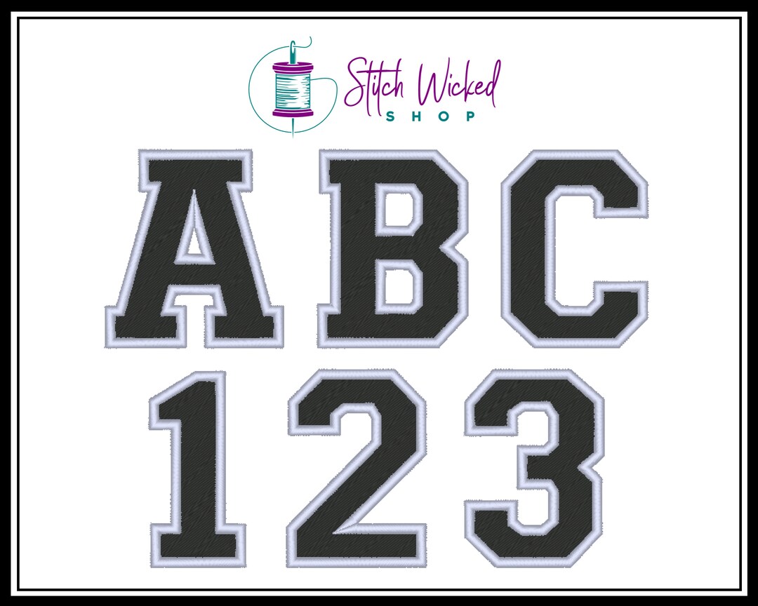 Varsity Letter Patch, Varsity Number Patch, Custom Embroidered Patch ...