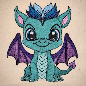 Baby Dragon Embroidery Design, Baby Animal Embroidery Design, Baby ...