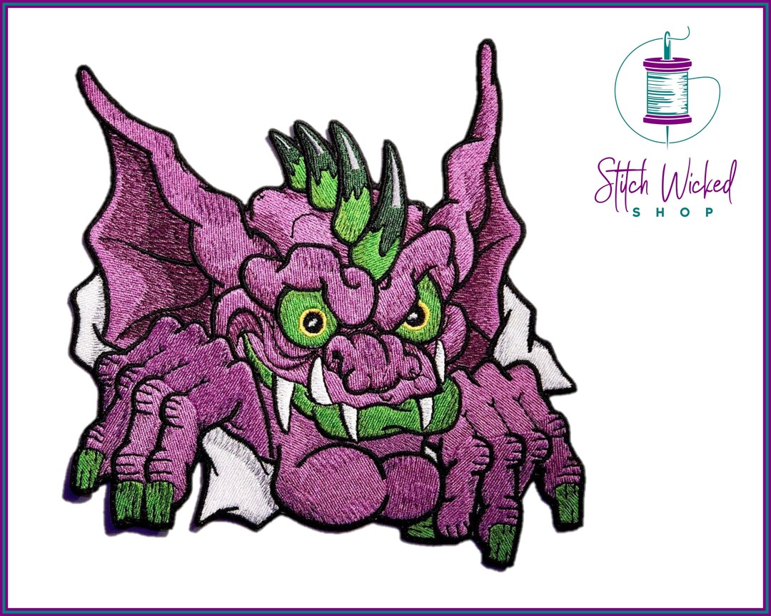 Monster Head Ripping Parche bordado, Monster Patch, Fantasy Patch ...