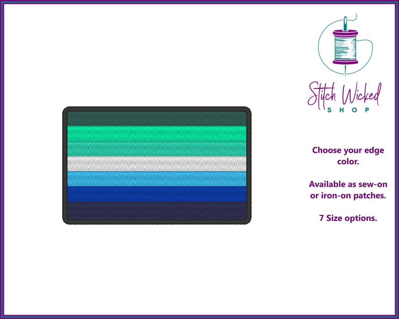 Gay Men's Pride Flag Embroidered Patch LGBTQ Patches Gay - Etsy