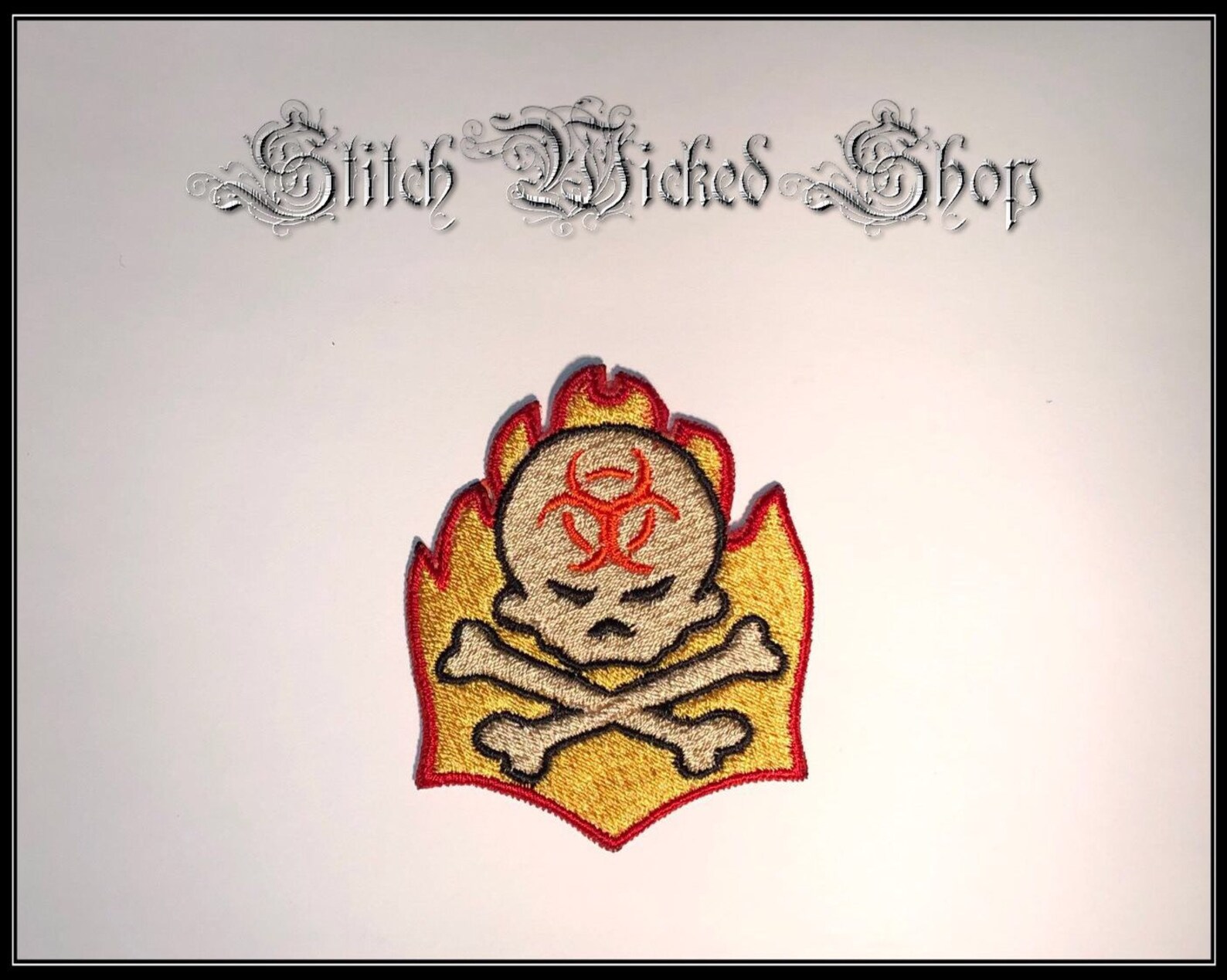 Hazmat Biohazard Skull Embroidered, Biohazard Patch, Morale Patch, Iron ...