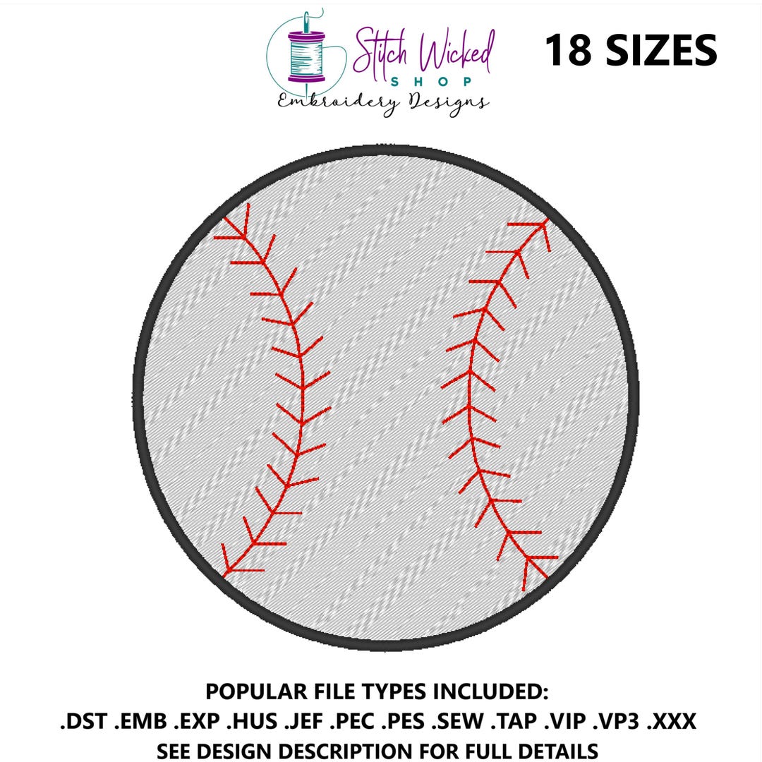 Baseball Machine Embroidery Design, Sport Embroidery Design, Mini ...