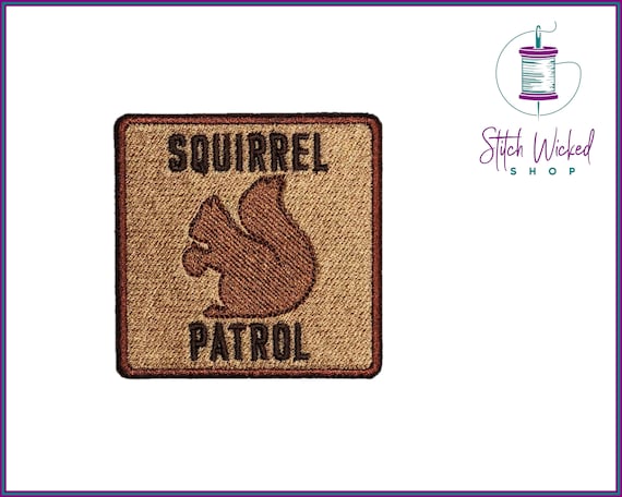 Squirrel Patrol Patch Squirrel Patrol Dog Tag Dog Bandana - Etsy