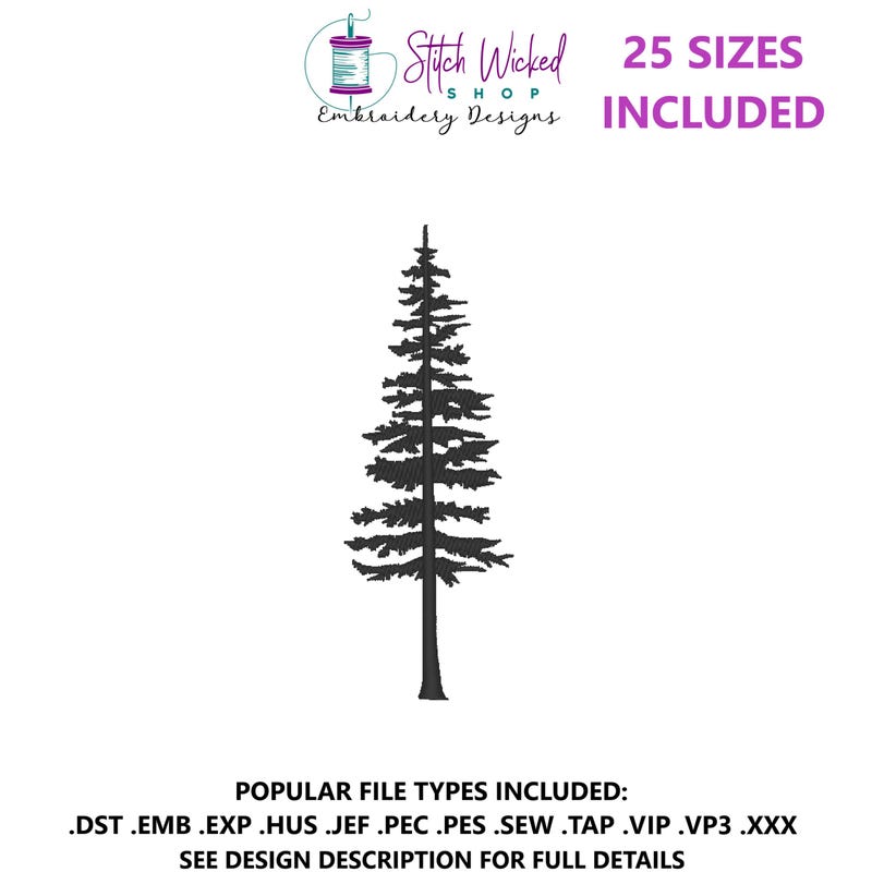 Tall Tree Embroidery - Etsy