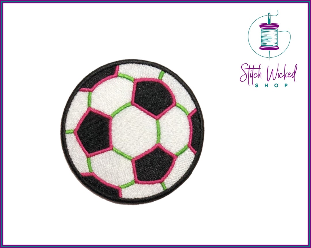 Soccer Ball Patch, Embroidered Patch, Sports Embroidery Designs, Soccer ...