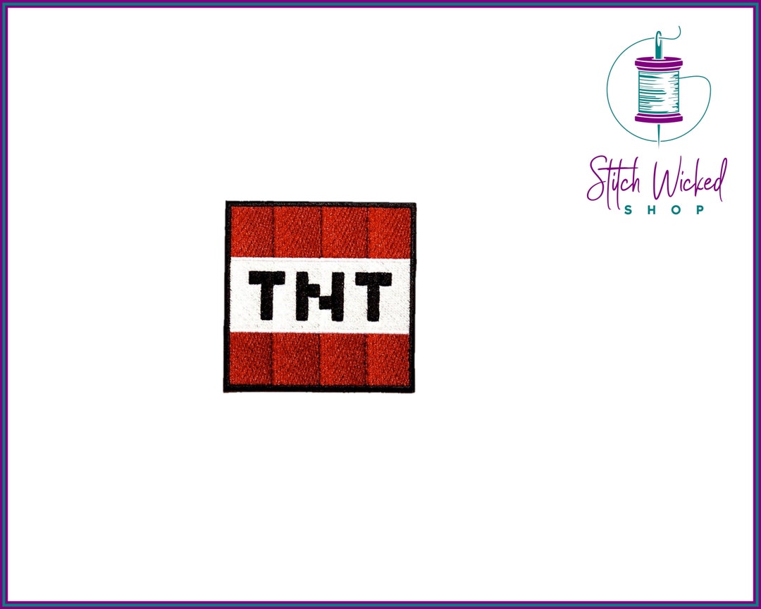 Gamers TNT Dynamite Icon Block Embroidered Patch, Gamer Gift, Available ...