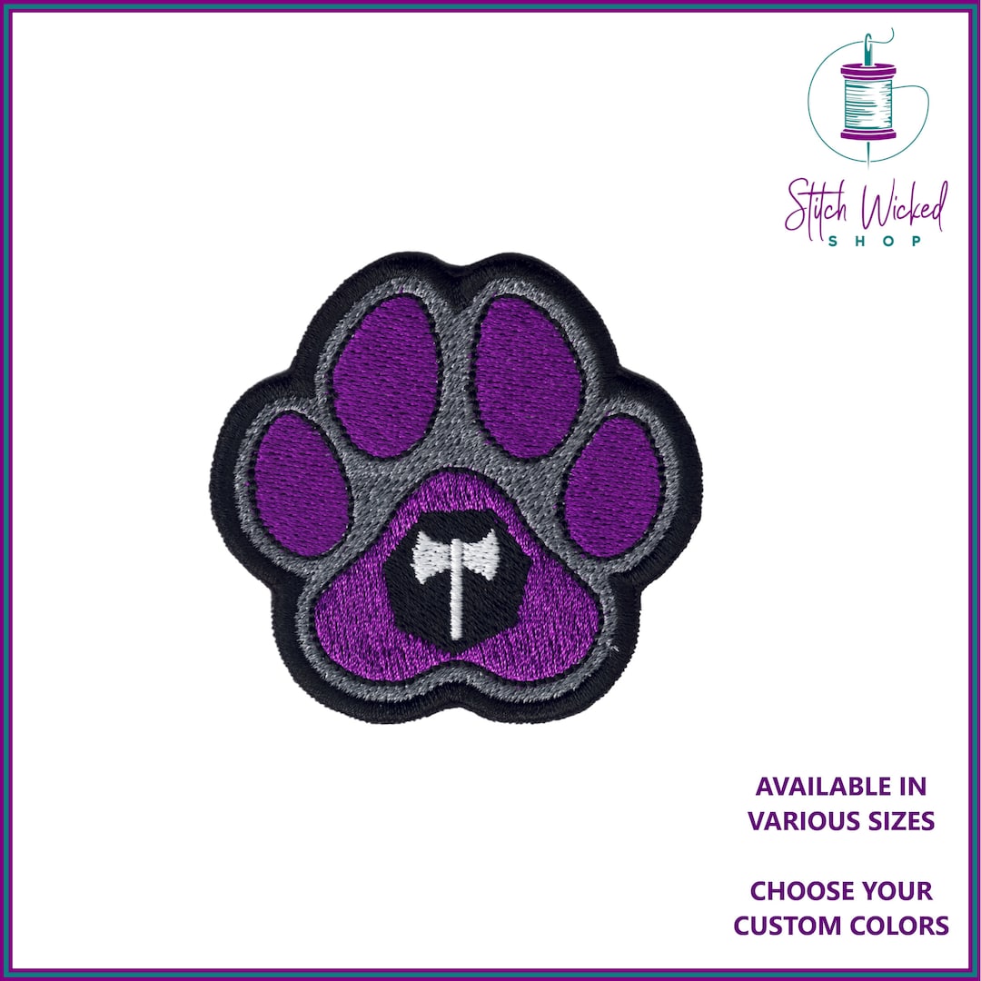 Lesbian Labrys Pride Flag Paw Print Embroidered Patch, LGBTQ Patches ...