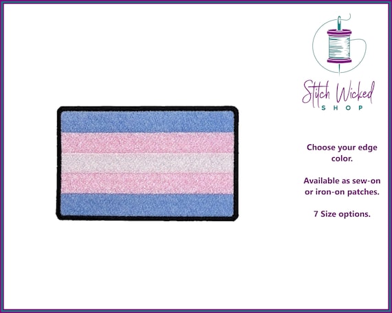 Transgender Pride Flag Embroidered Patch LGBTQ Patch Gay | Etsy