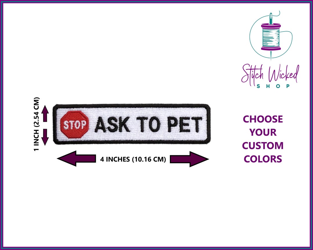 Stop Sign Patch for Dog Collars and Harnesses, Perfect for Dog Training ...