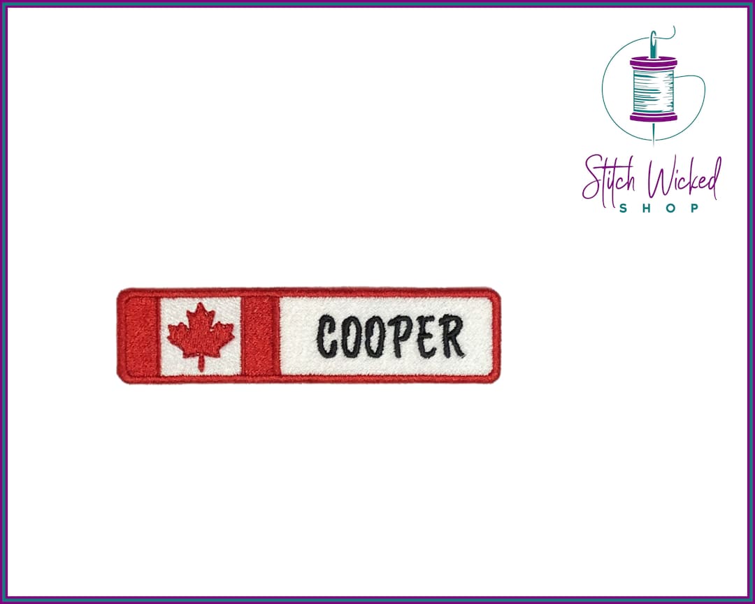 Custom Embroidered Name Patch, Canada Flag Name Patch, Tactical Patch ...