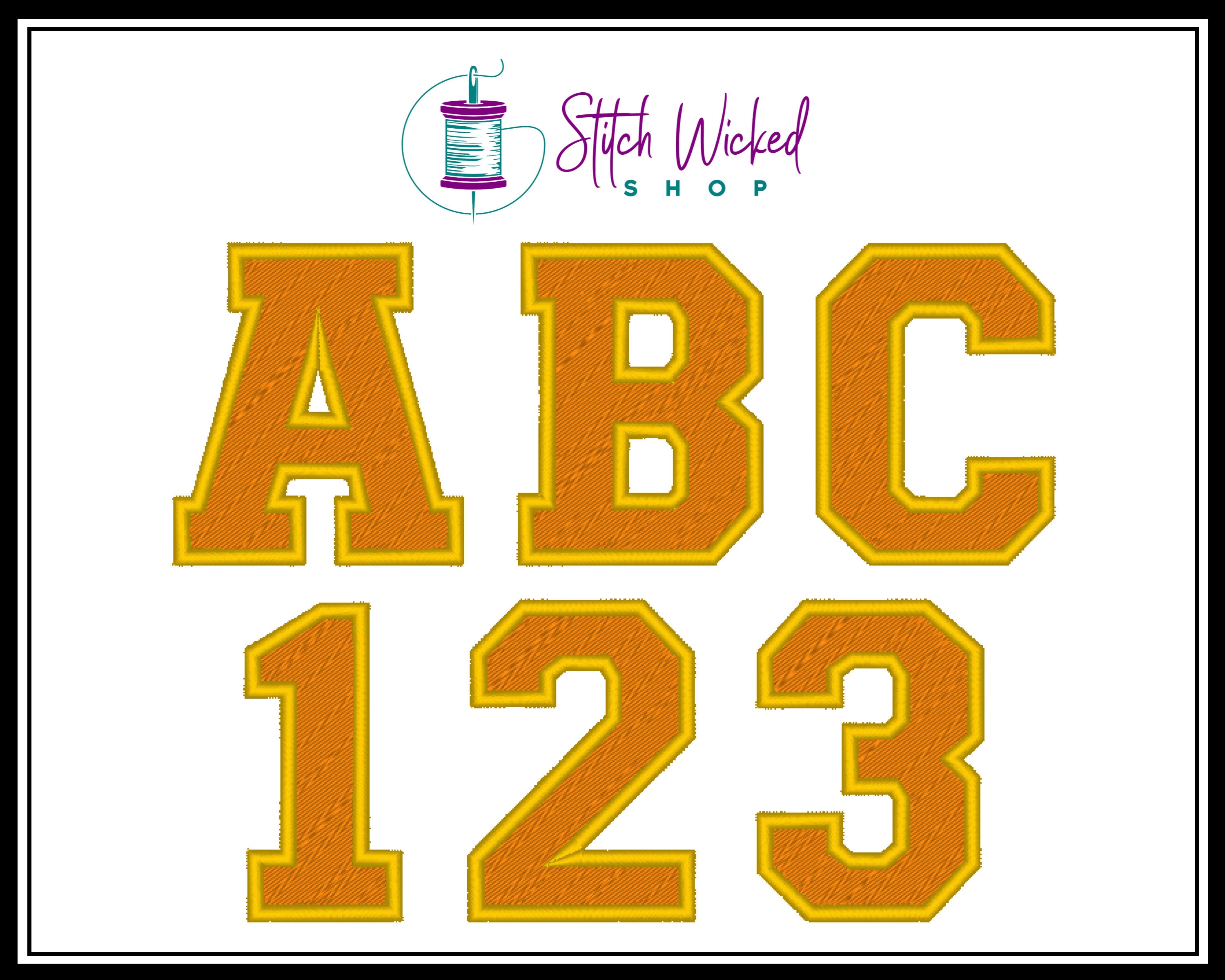 Varsity Letter Patch Orange Varsity Letters Embroidery | Etsy