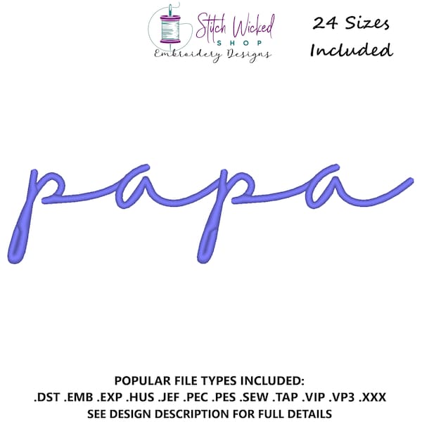 Papa Embroidery - Etsy