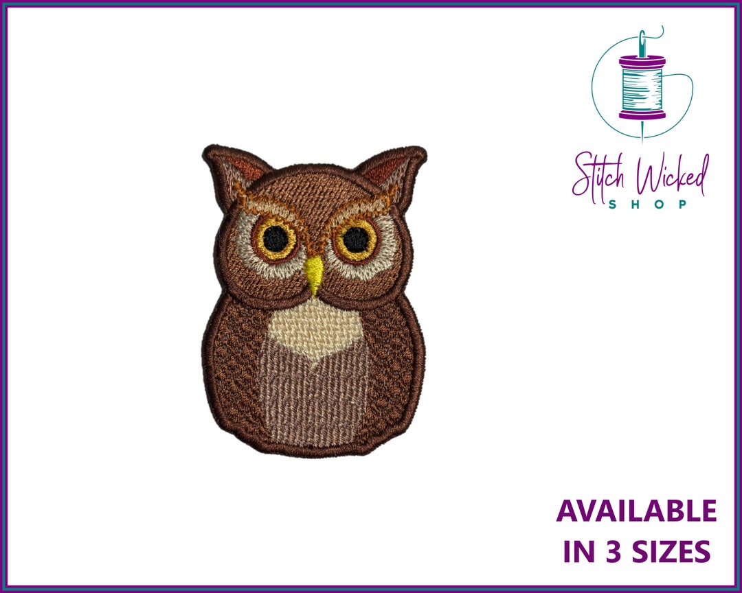 Embroidered Owl Patch, Bird Patch, Pattern Patch, Iron on Patch, Small ...