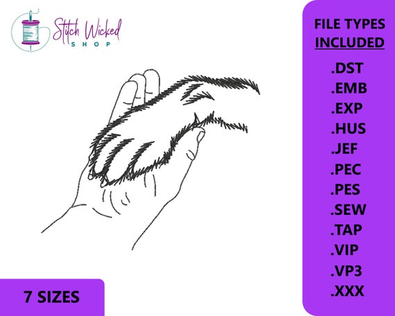 Dog Paw in Hand Machine Embroidery Design Animal Machine | Etsy