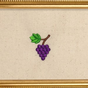 Grape Vine Mini Embroidery Machine Design File, Mini Grape Embroidery ...