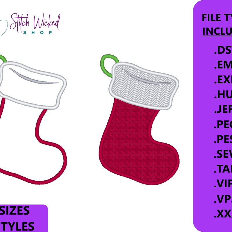 Stocking Applique - Etsy