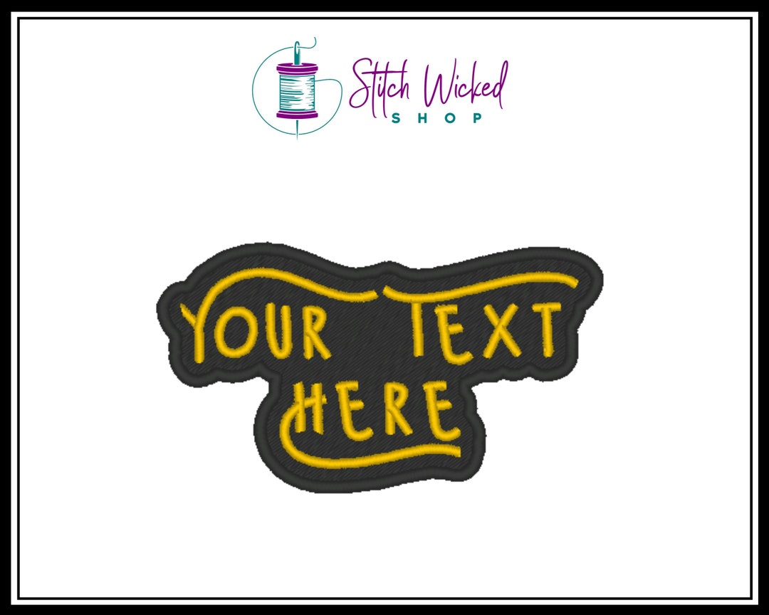 Custom Name Patch, Fully Embroidered Script Contoured Name Tags, Choose ...