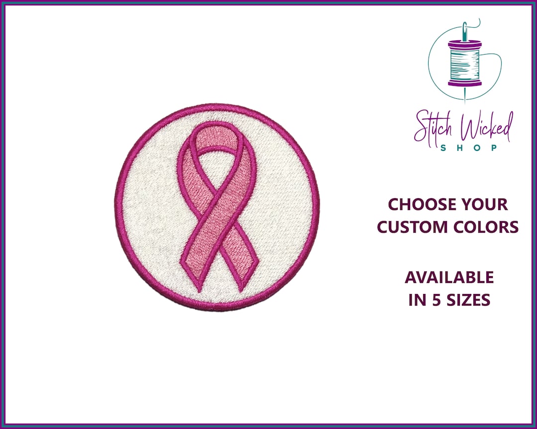 Awareness Ribbon Circle Custom Embroidered Patch, Disability Awareness ...