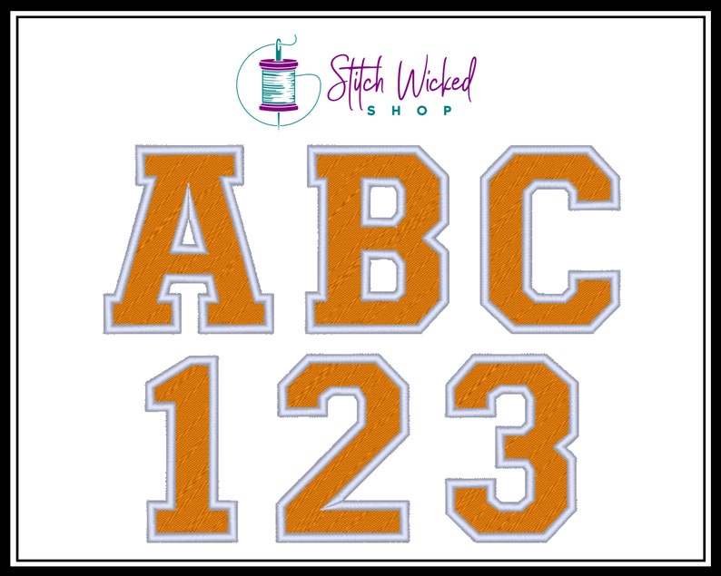 Varsity Letter Patch, Orange Varsity Letters Embroidery, Varsity Jacket ...