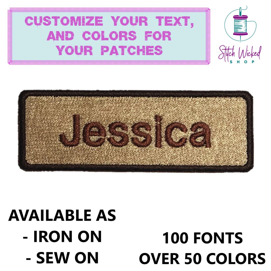 Custom Embroidered Name Patches, Custom Embroidery, Iron on Patch Custom, Personalized ...