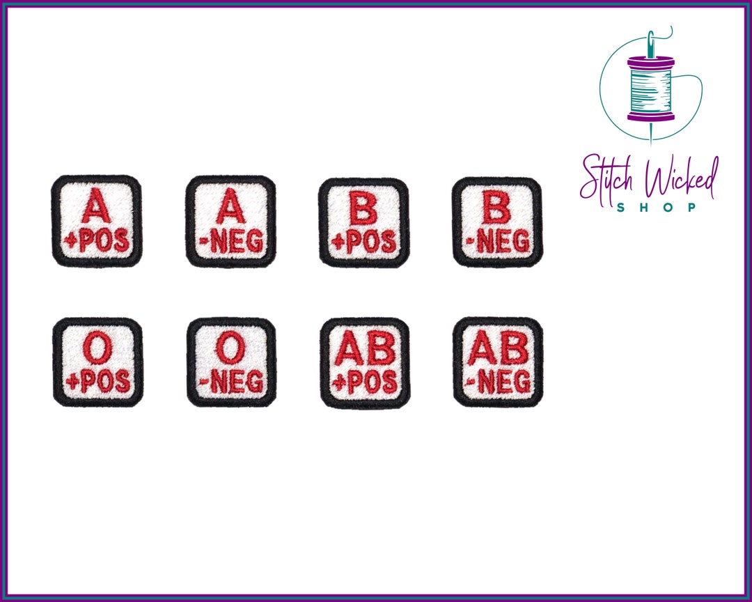 Blood Type First Aid Kit Patch, Tactical Patches, Custom Embroidered ...