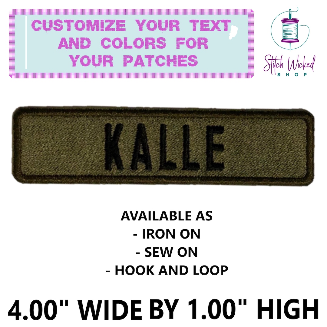 Tactical Name Patch, Custom Name Tape, Custom Embroidered Name Tag ...
