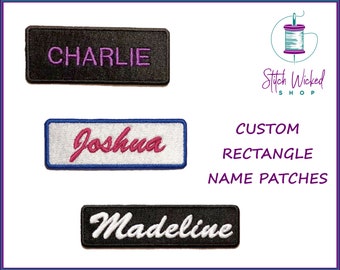 Embroidered Name Tag - Etsy