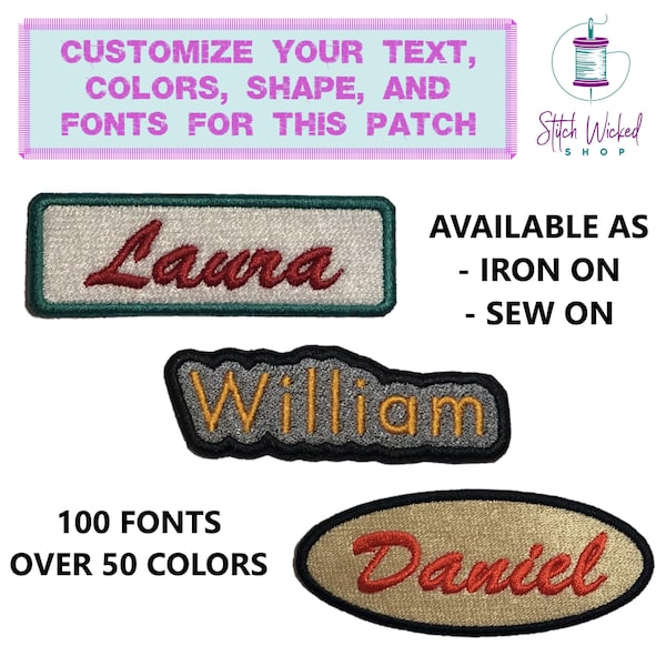 Custom Embroidered Name Patches - Etsy