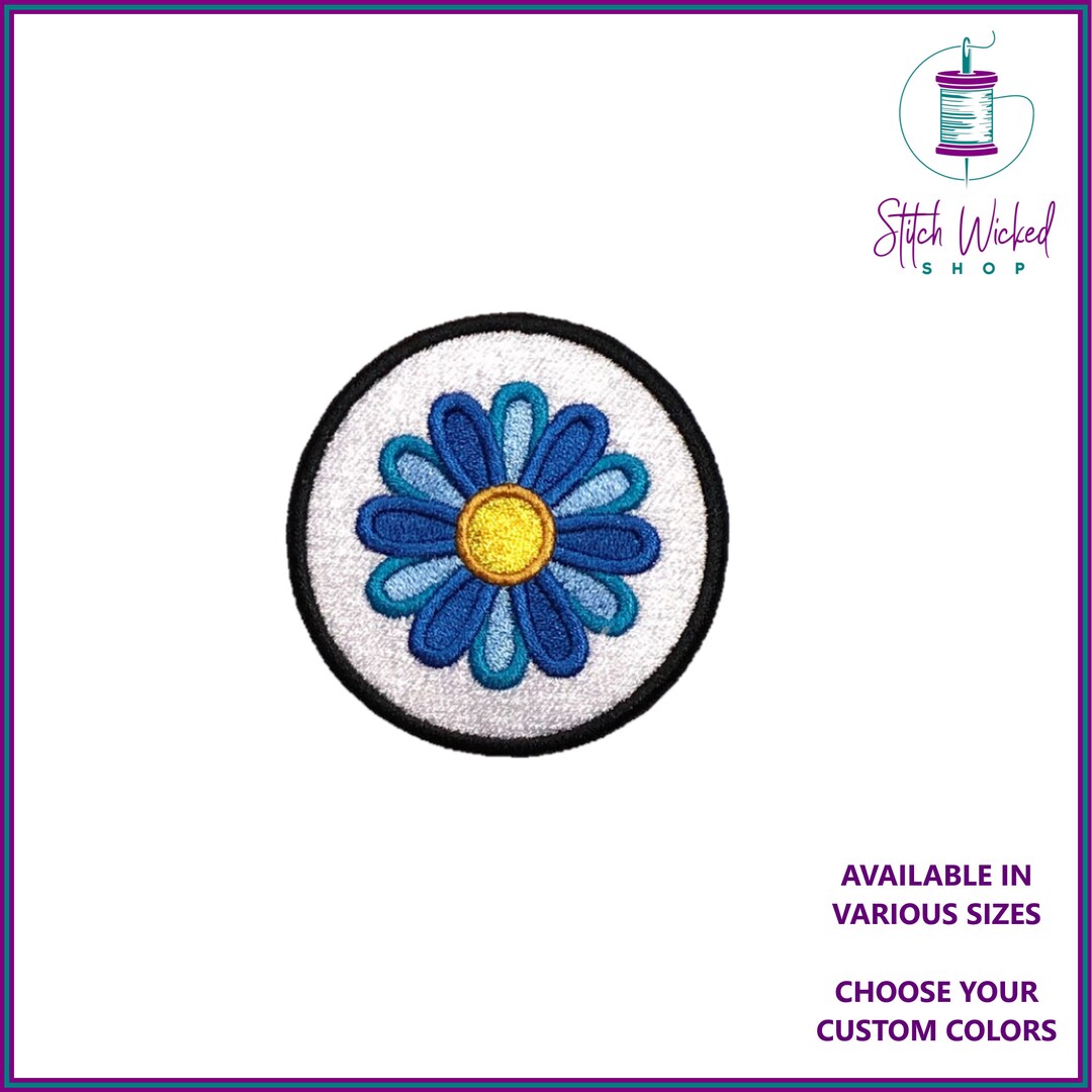 Flower Embroidered Merit Patch, Custom Merit Patch, Choose Your Custom ...