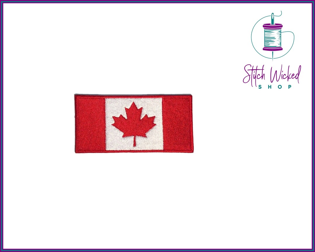 Canada Flag Embroidered Patch, Canadian Maple Leaf, Flag Patches ...