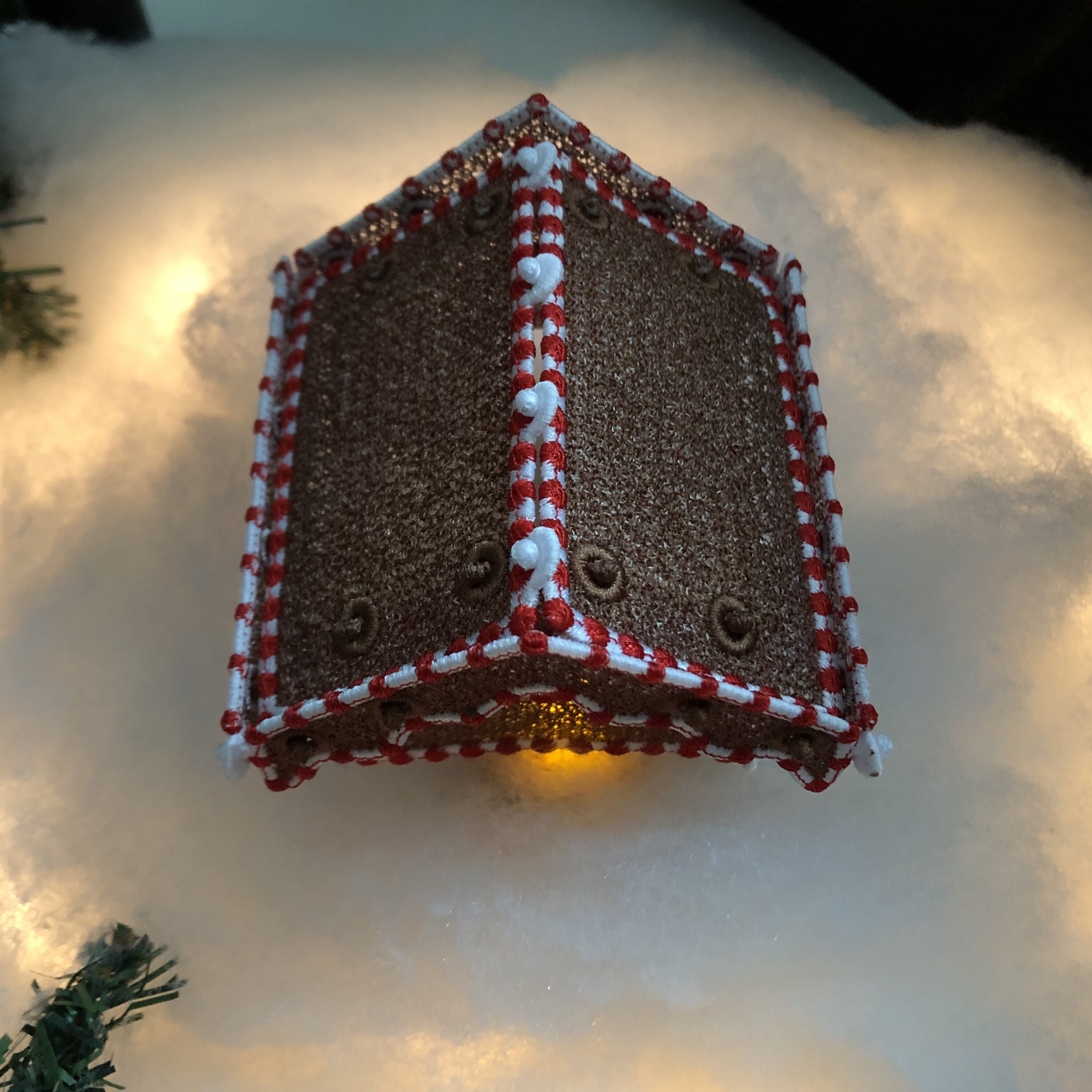 FSL Gingerbread House Machine Embroidery Design, Candy Cane Christmas ...