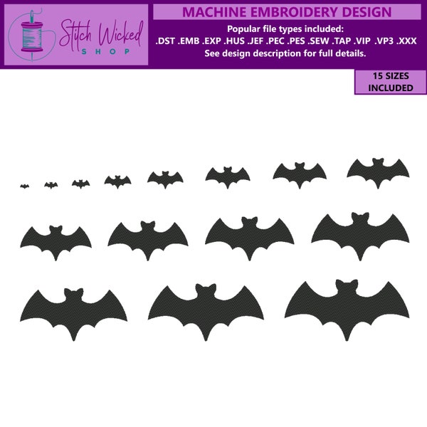 Bat Embroidery - Etsy