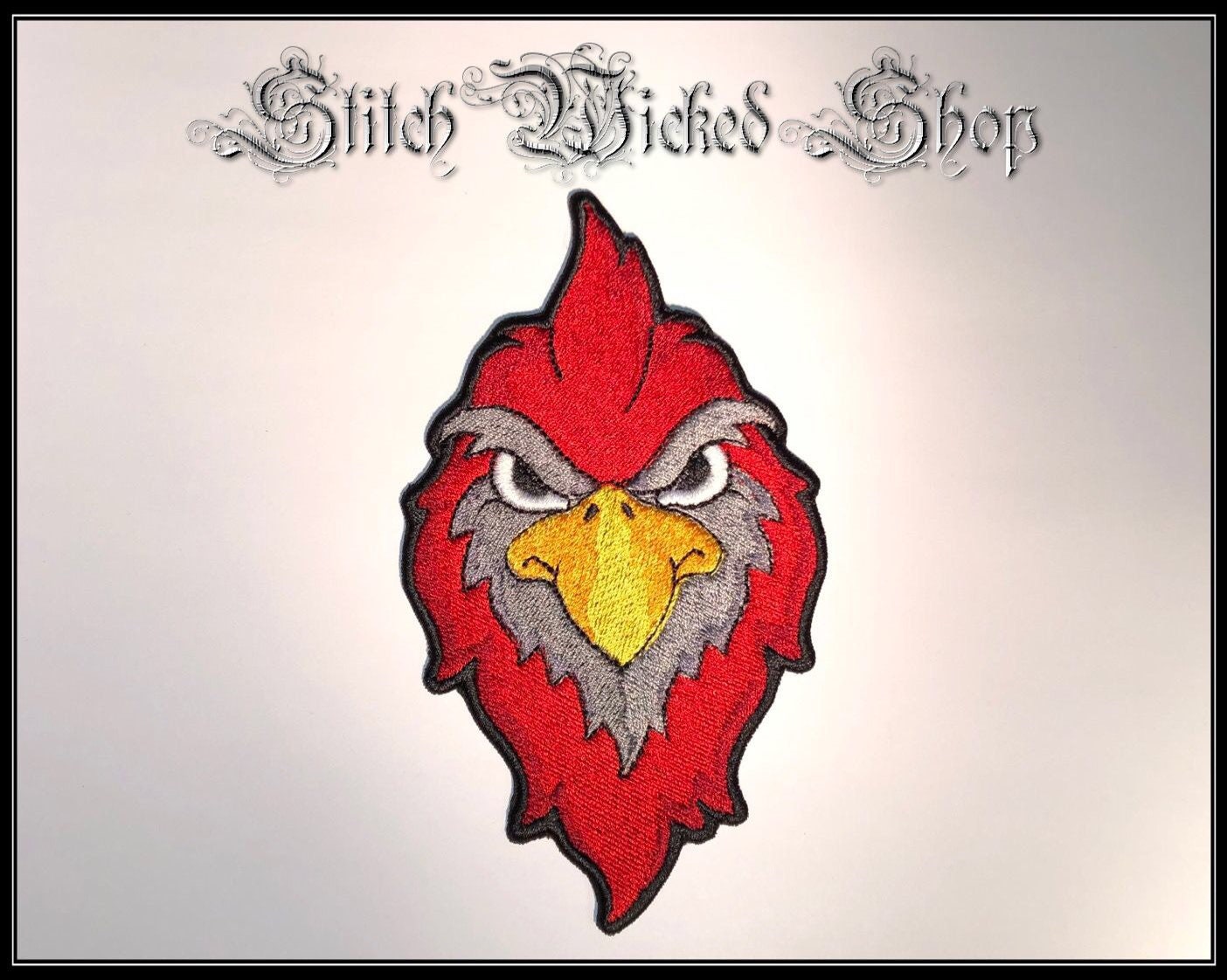 Cardinal Embroidered Patch Cardinal Embroidery Red Bird - Etsy