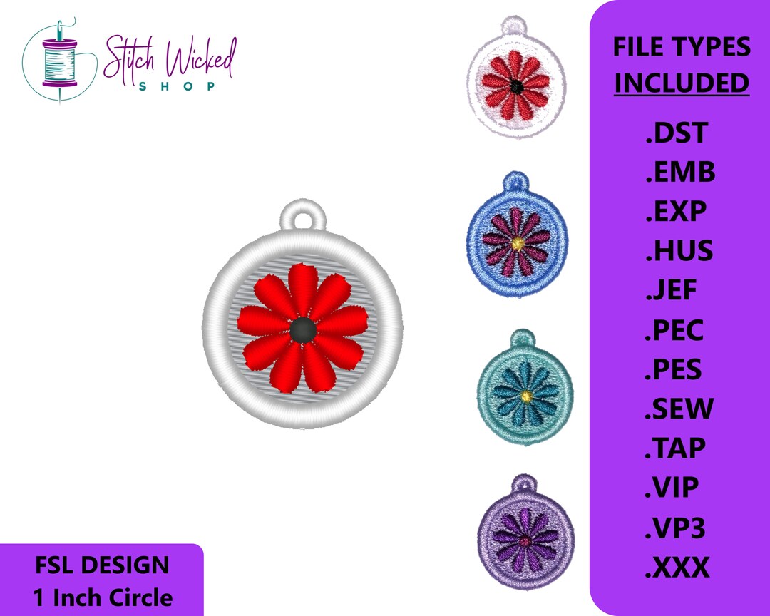 FSL Flower Machine Embroidery Design, Free Standing Lace Earrings, Free ...