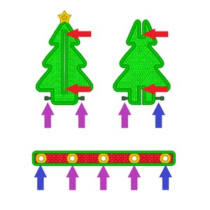 Free Standing Lace Winter Village Christmas Tree, Machine Embroidery ...